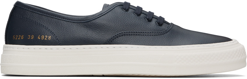 Common Projects Navy Four Hole Sneakers Common Projects