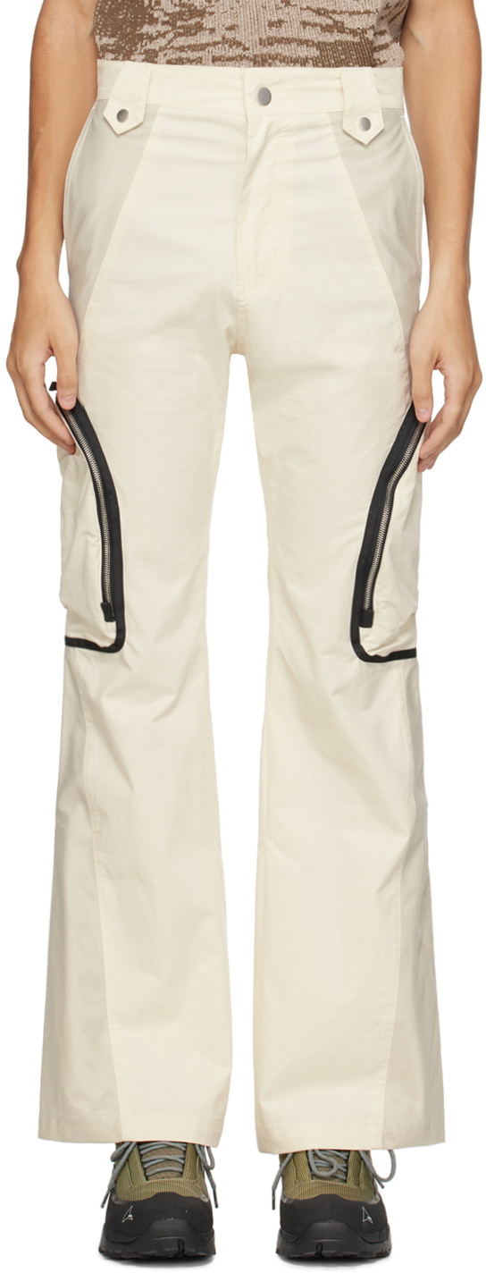 FFFPOSTALSERVICE Off-White Paneled Cargo Pants FFFPOSTALSERVICE