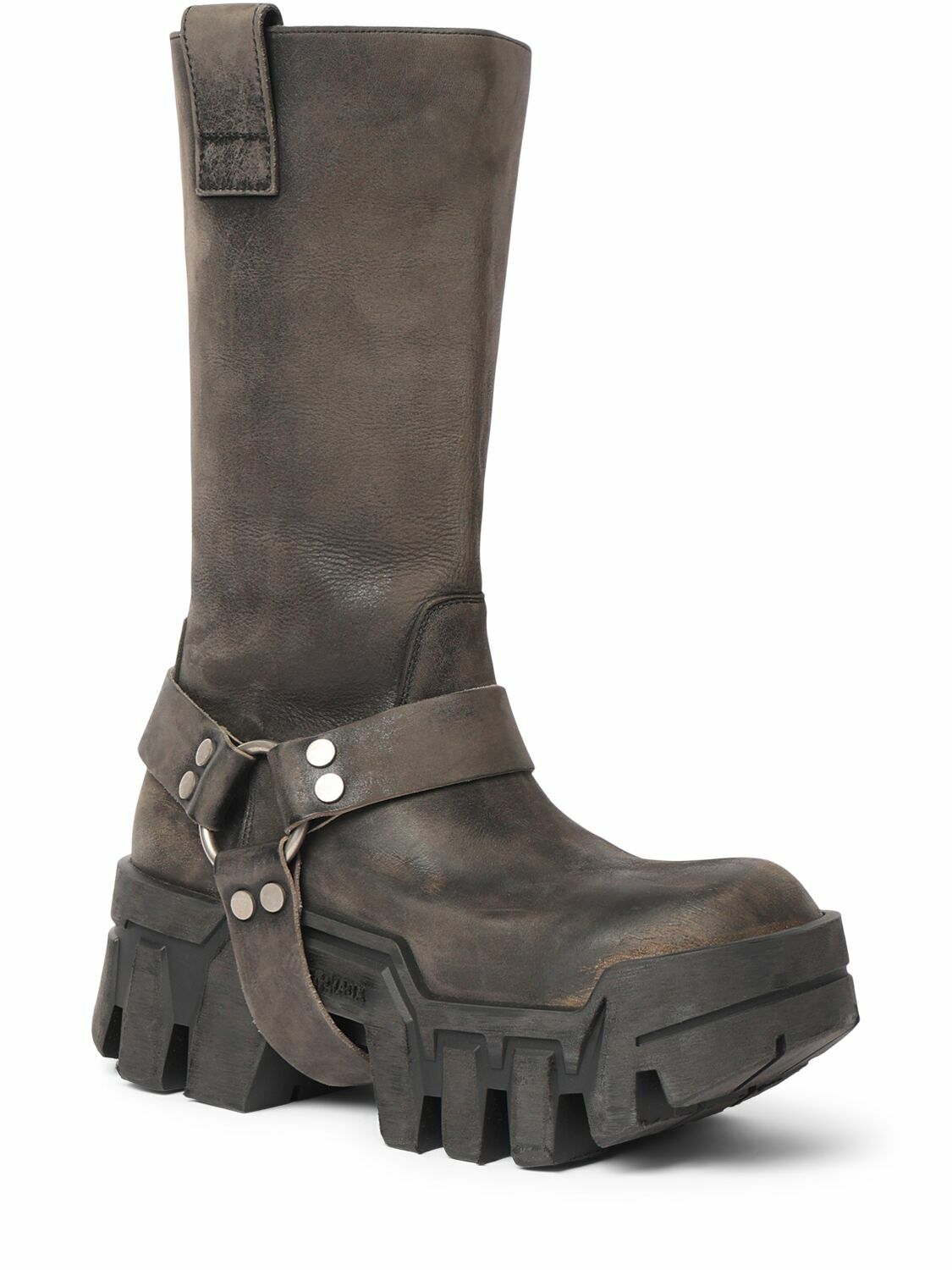 BALENCIAGA Bulldozer Leather Harness Boots Balenciaga