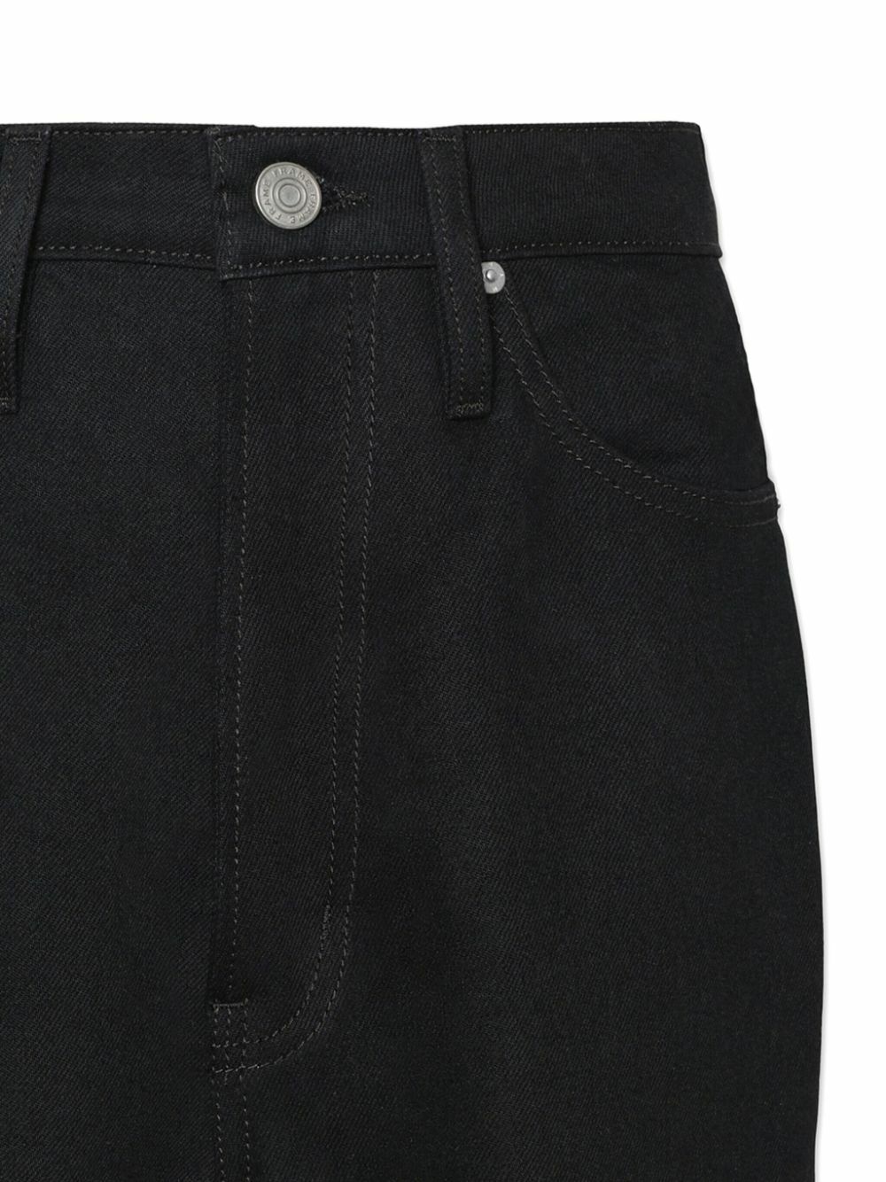 FRAME Black Slim Stacked Straight-Leg Jeans Frame Denim