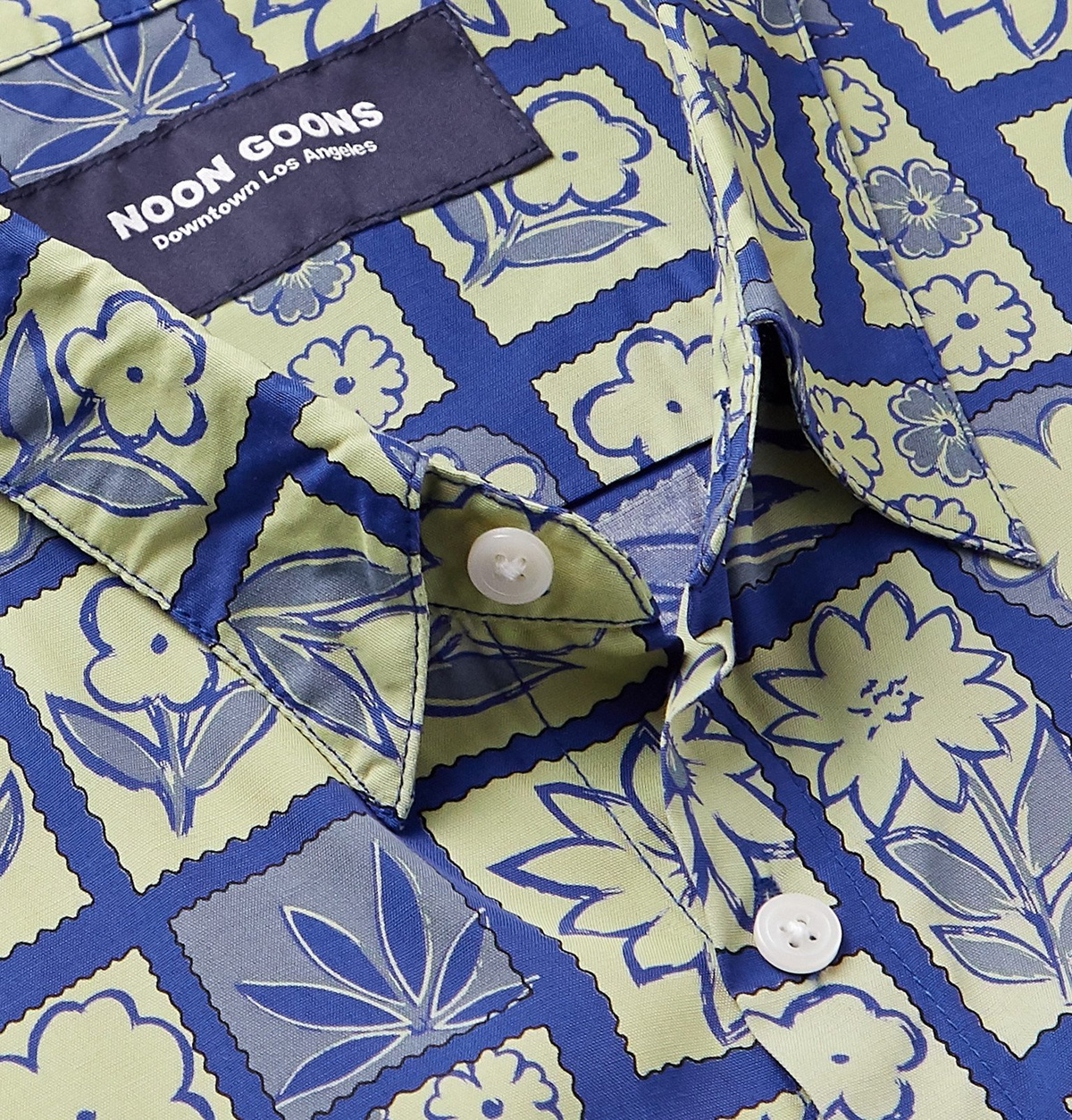 Noon Goons - Printed Woven Shirt - Blue Noon Goons