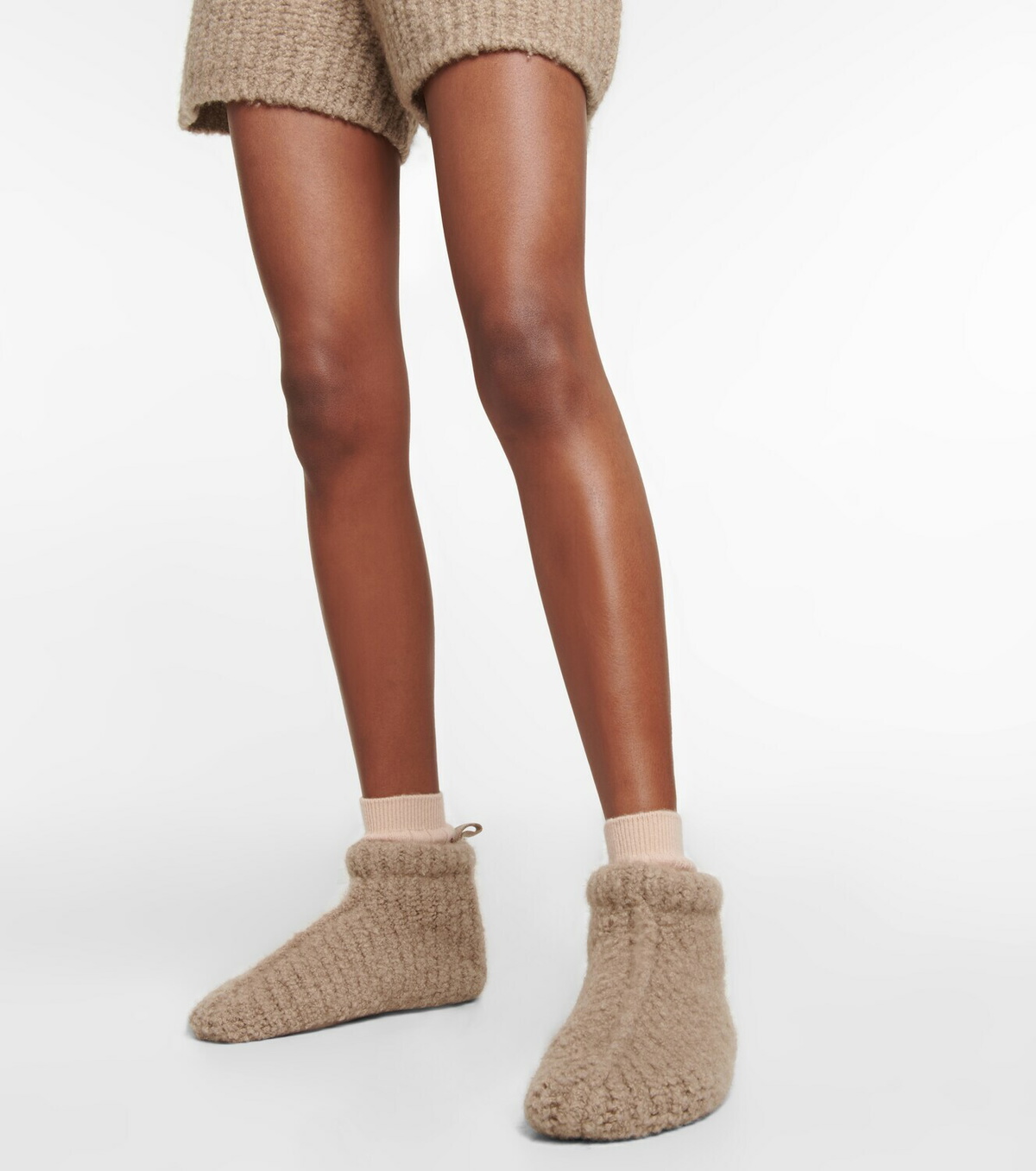 Loro Piana - Ribbed-knit cashmere slippers Loro Piana