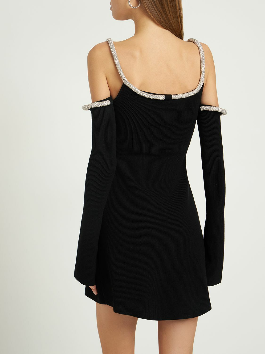 MACH & MACH Embellished Viscose Blend Mini Dress MACH & MACH