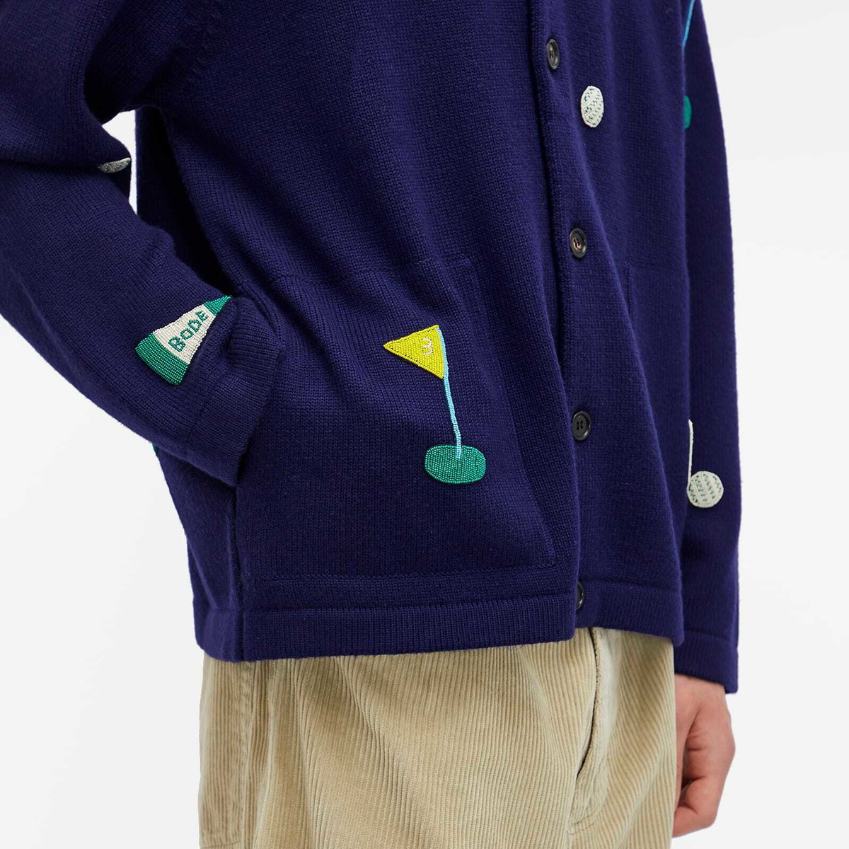 BODE Men's Golf Cardigan in Navy Bode BODE Men's Golf Cardigan in Navy Bode