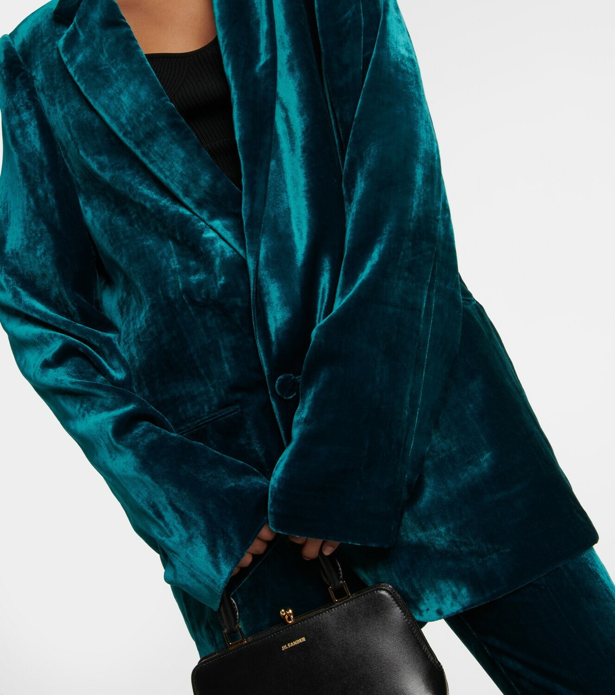 Petar Petrov Ioan single-breasted velvet blazer Petar Petrov