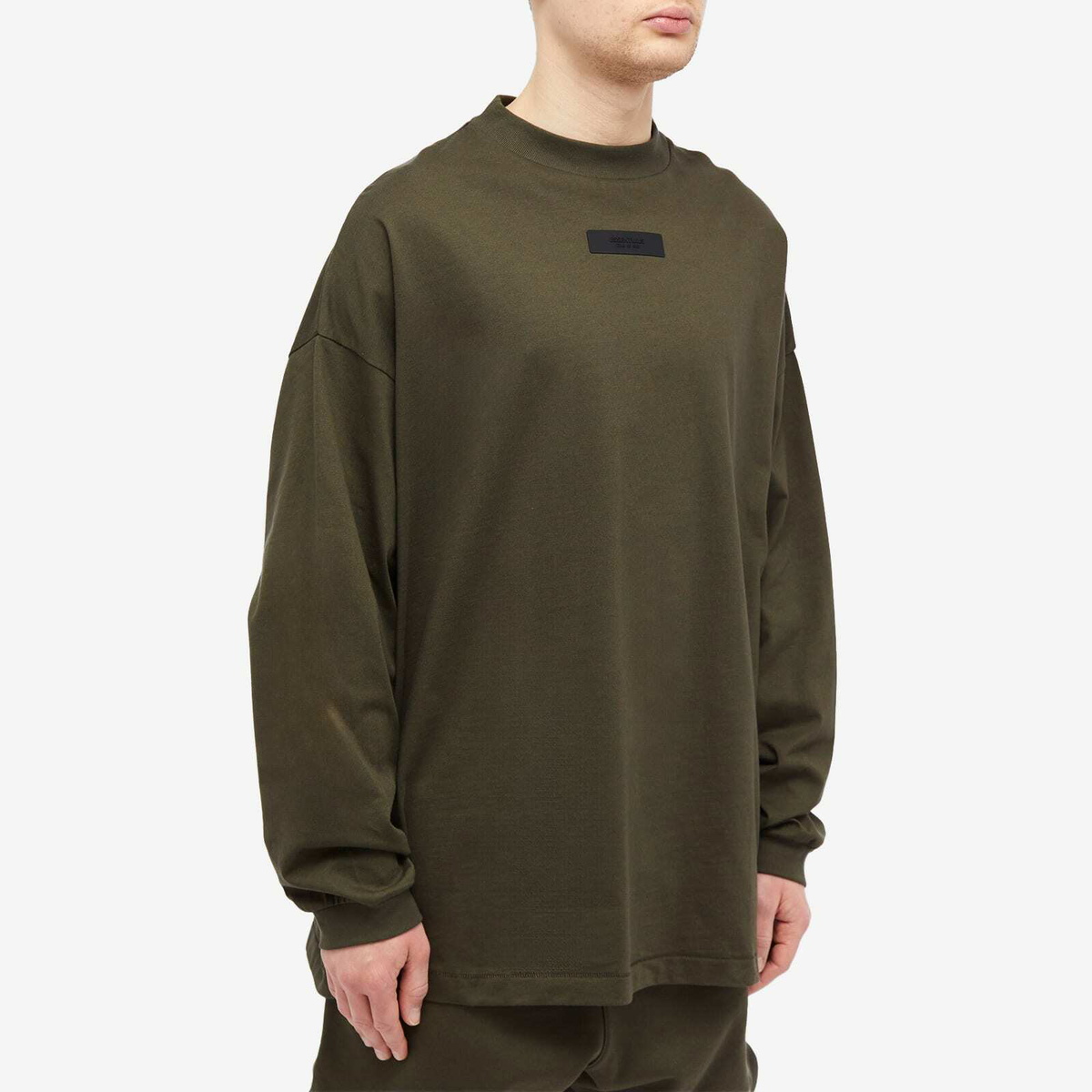 Fear of God ESSENTIALS Men's Spring Tab Long Sleeve T-Shirt in Ink Fear ...