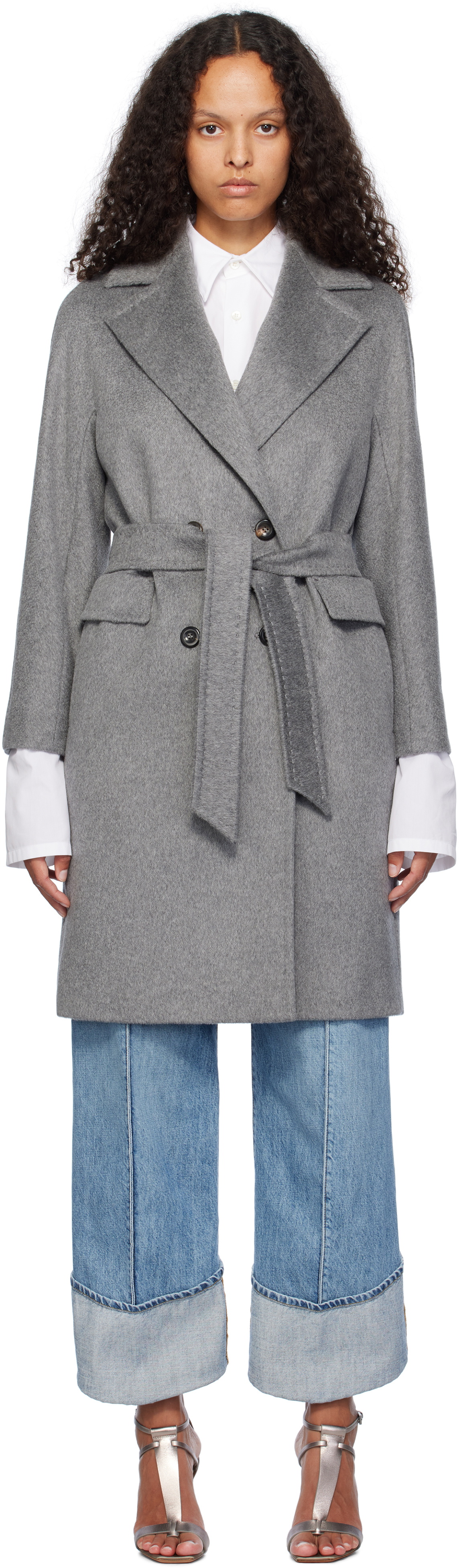 Max Mara Gray Astro Coat Max Mara
