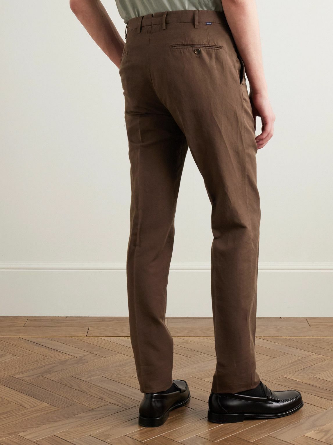 Incotex - Venezia 1951 Slim-Fit Garment-Dyed Chinolino Trousers - Brown Incotex