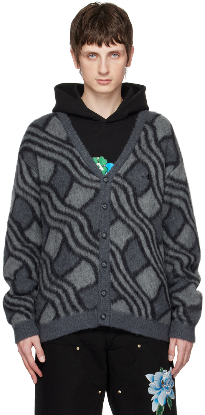Awake NY Gray Wavy Cardigan Awake NY