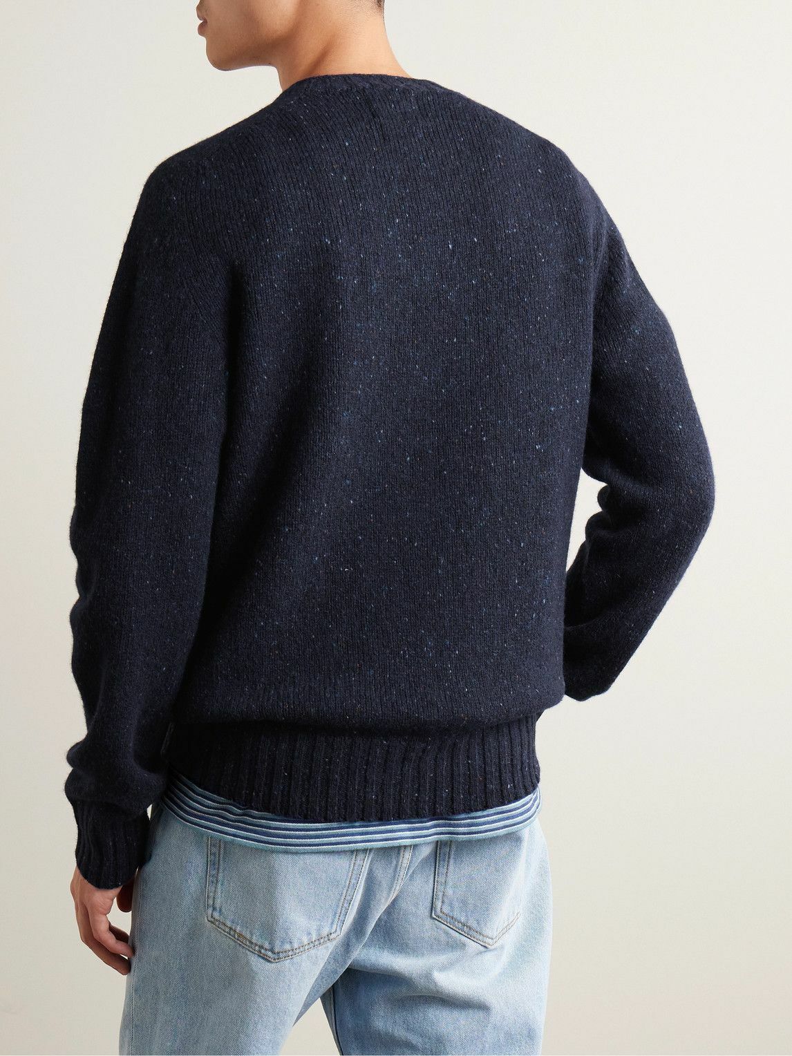 Howlin' - Terry Donegal Wool Sweater - Blue Howlin' by Morrison