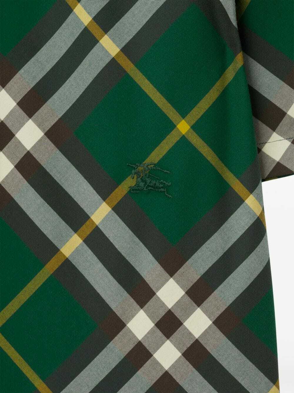 BURBERRY - Check Motif Cotton Shirt Burberry