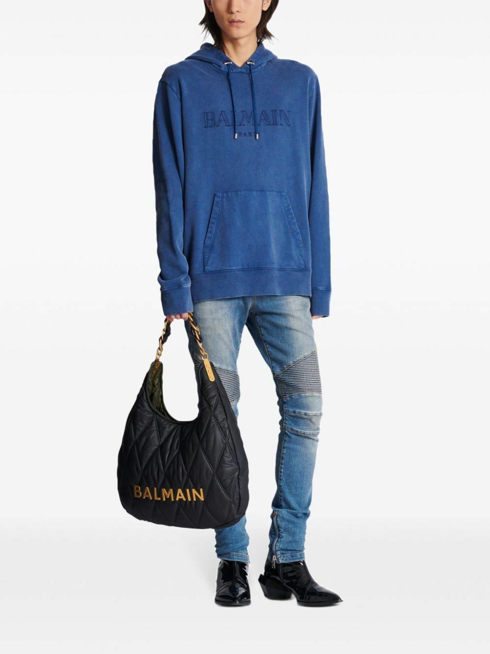 Balmain Logo-Embroidered Hoodie Balmain
