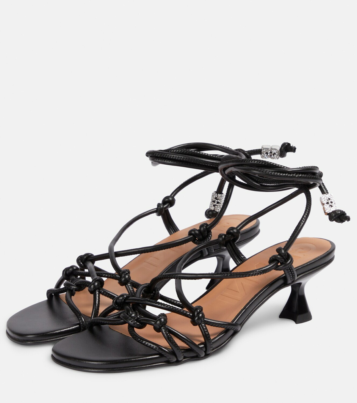 Ganni Knots faux leather sandals GANNI