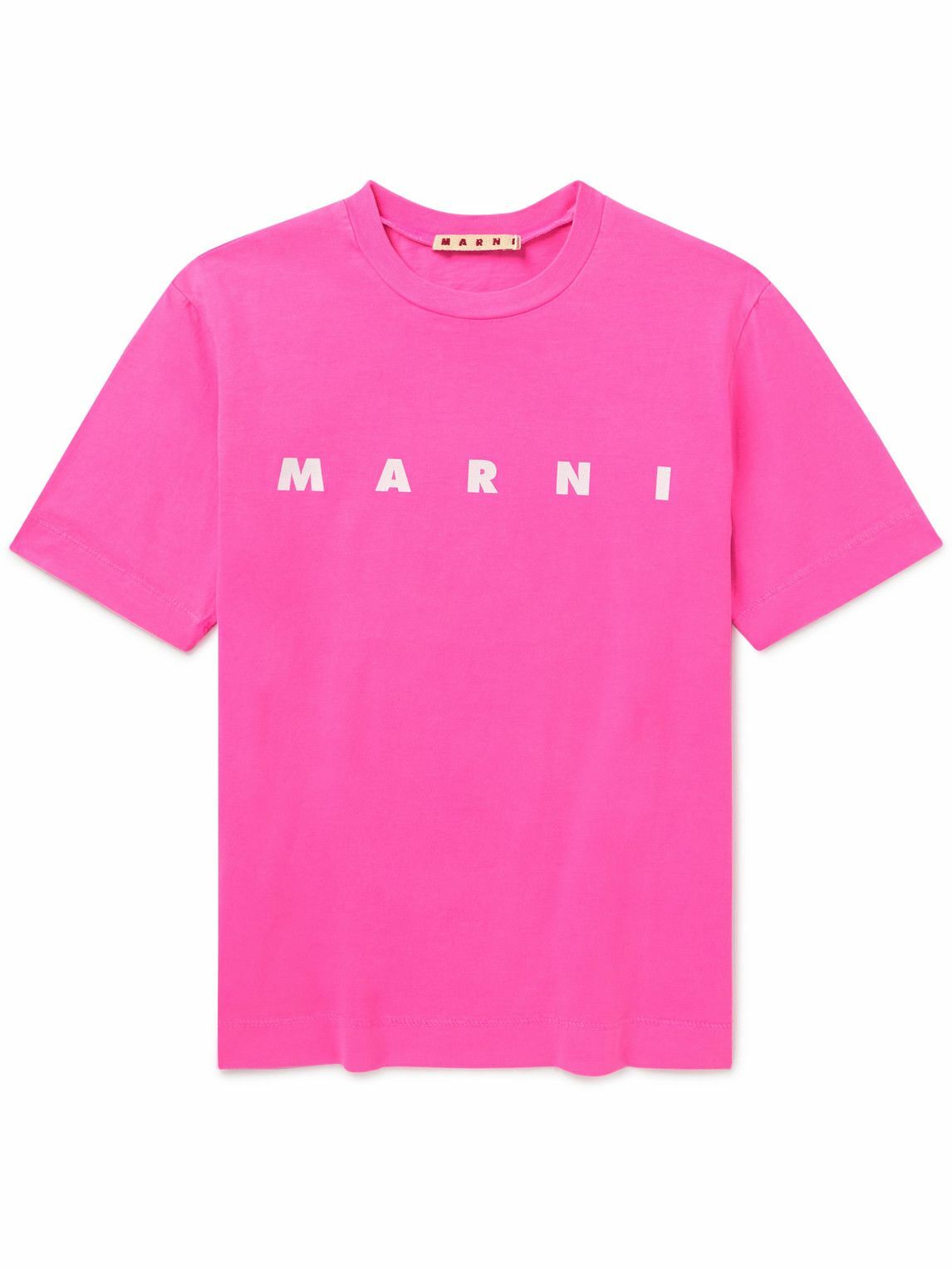 Marni Kids - Logo-Print Cotton-Jersey T-Shirt - Pink