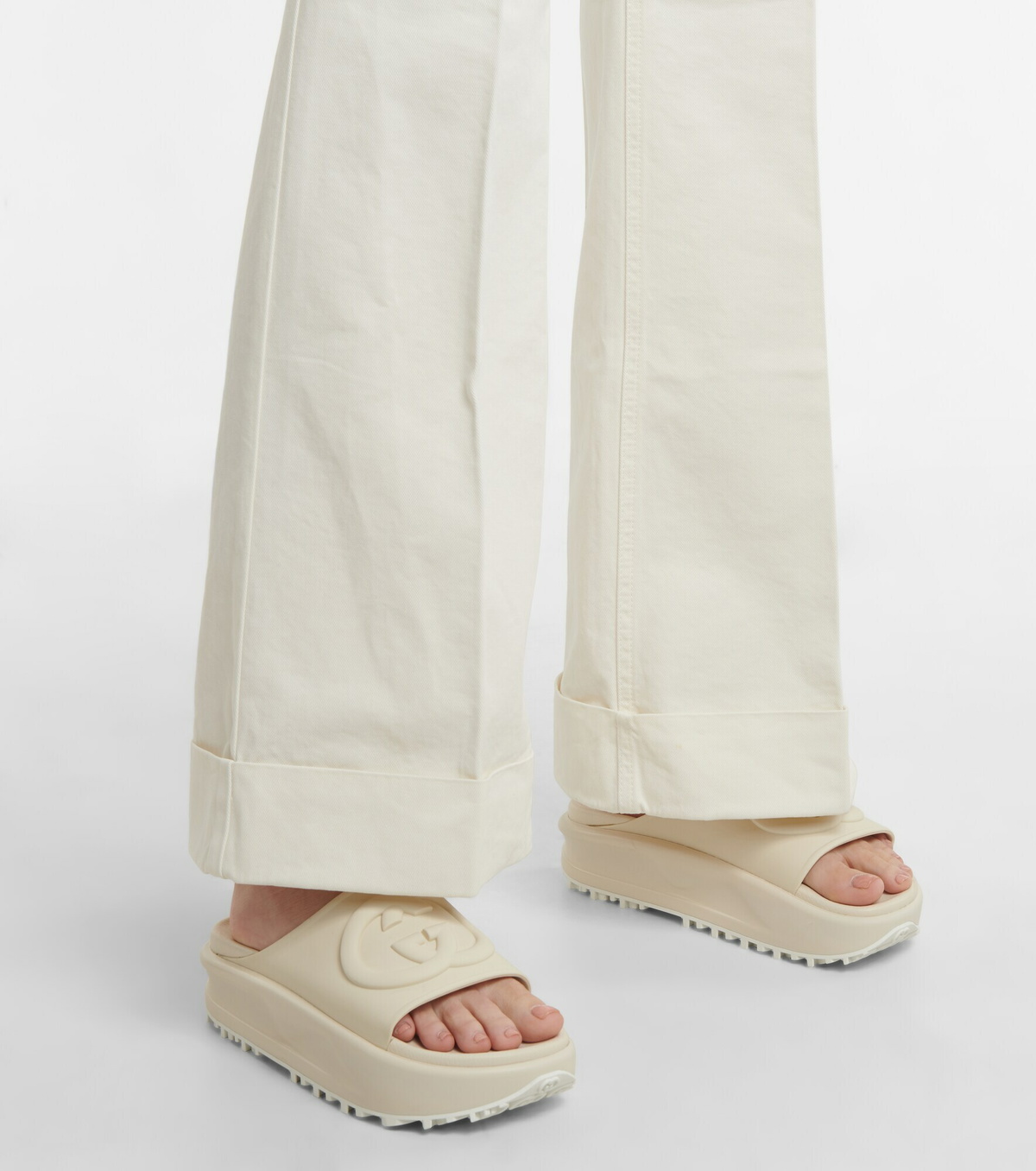 Gucci - Interlocking G platform slides Gucci