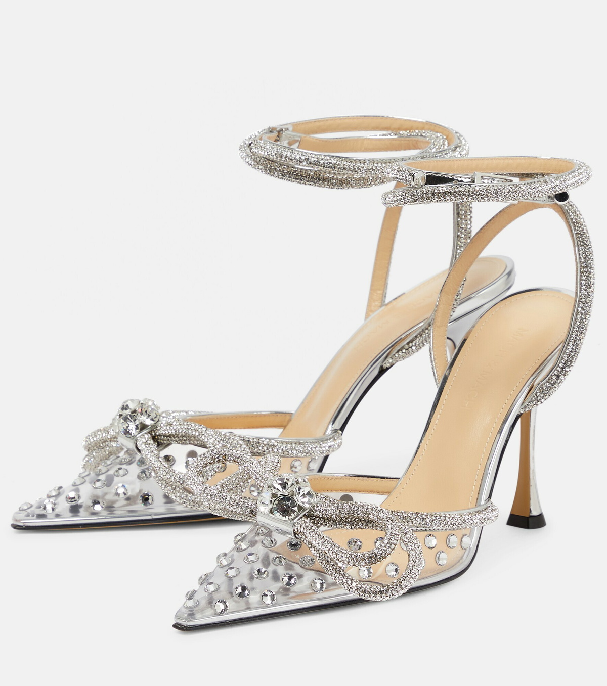 Mach & Mach - Double Bow embellished PVC pumps MACH & MACH