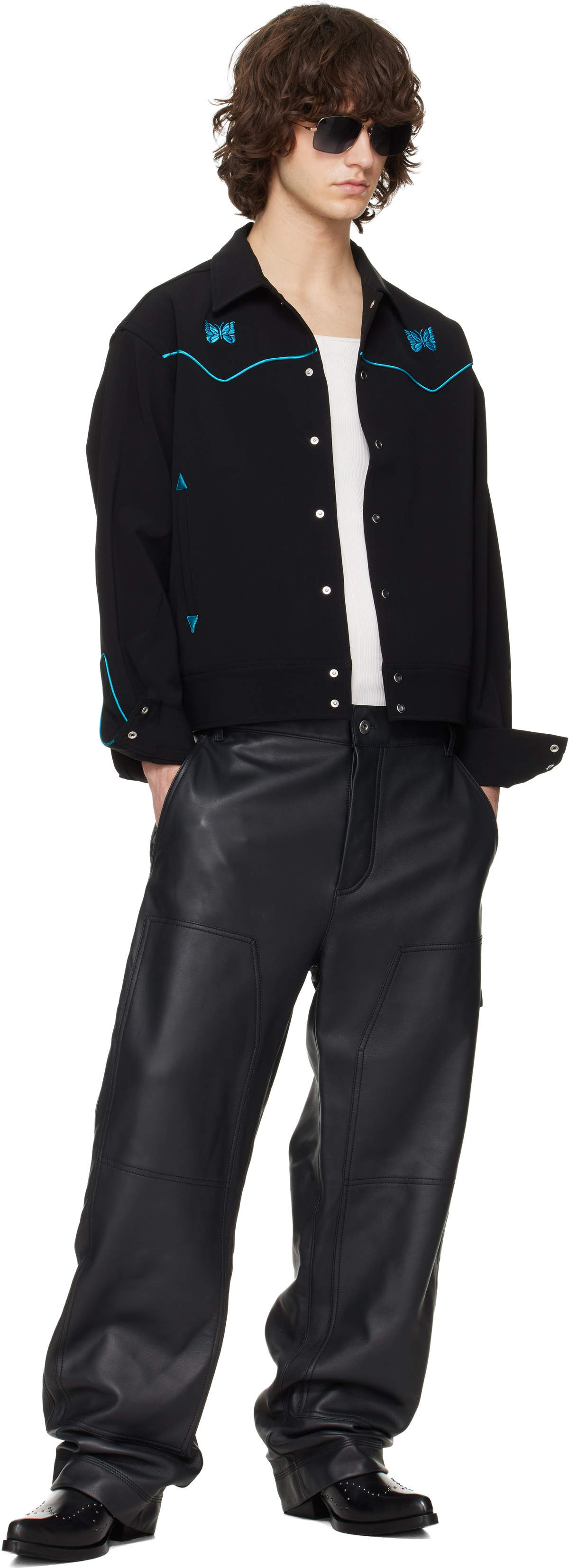 NEEDLES Black Piping Cowboy Jacket Needles