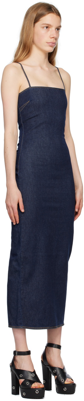 ALAÏA Blue Tube Denim Midi Dress ALAÏA