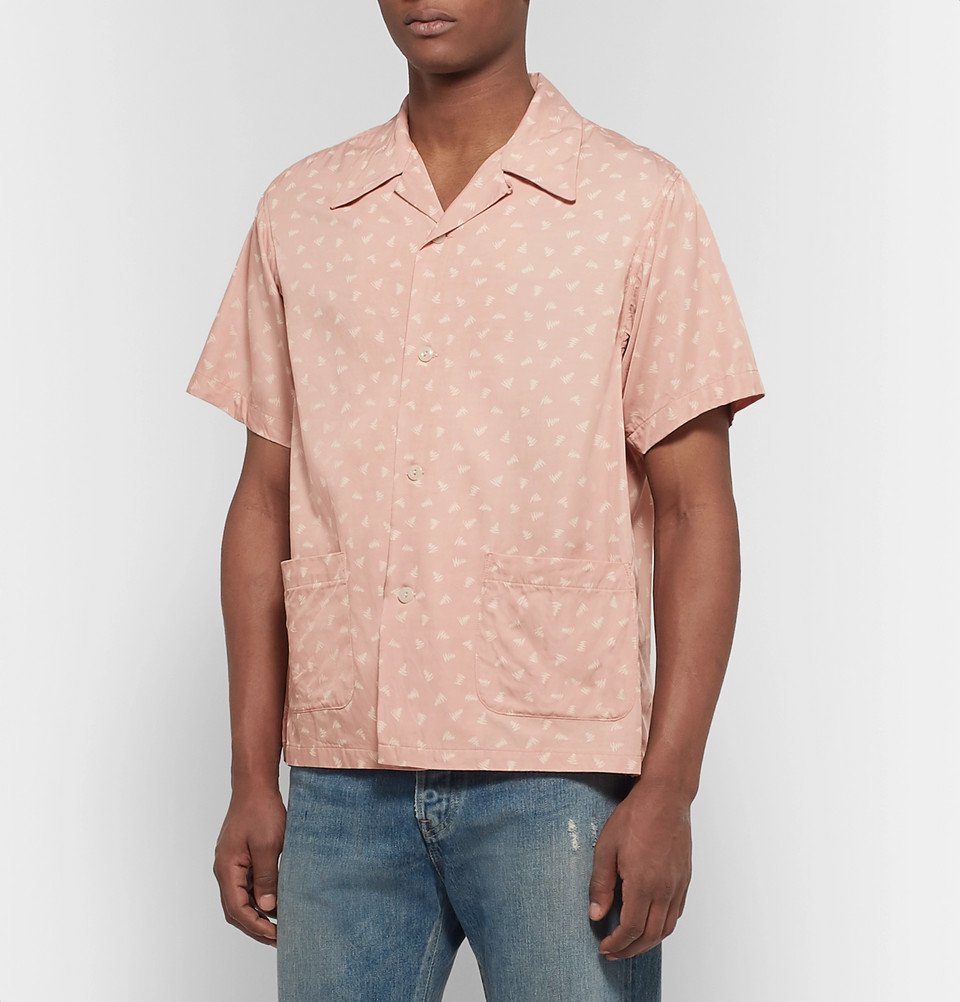 Chimala - Camp-Collar Printed Woven Shirt - Pink Chimala