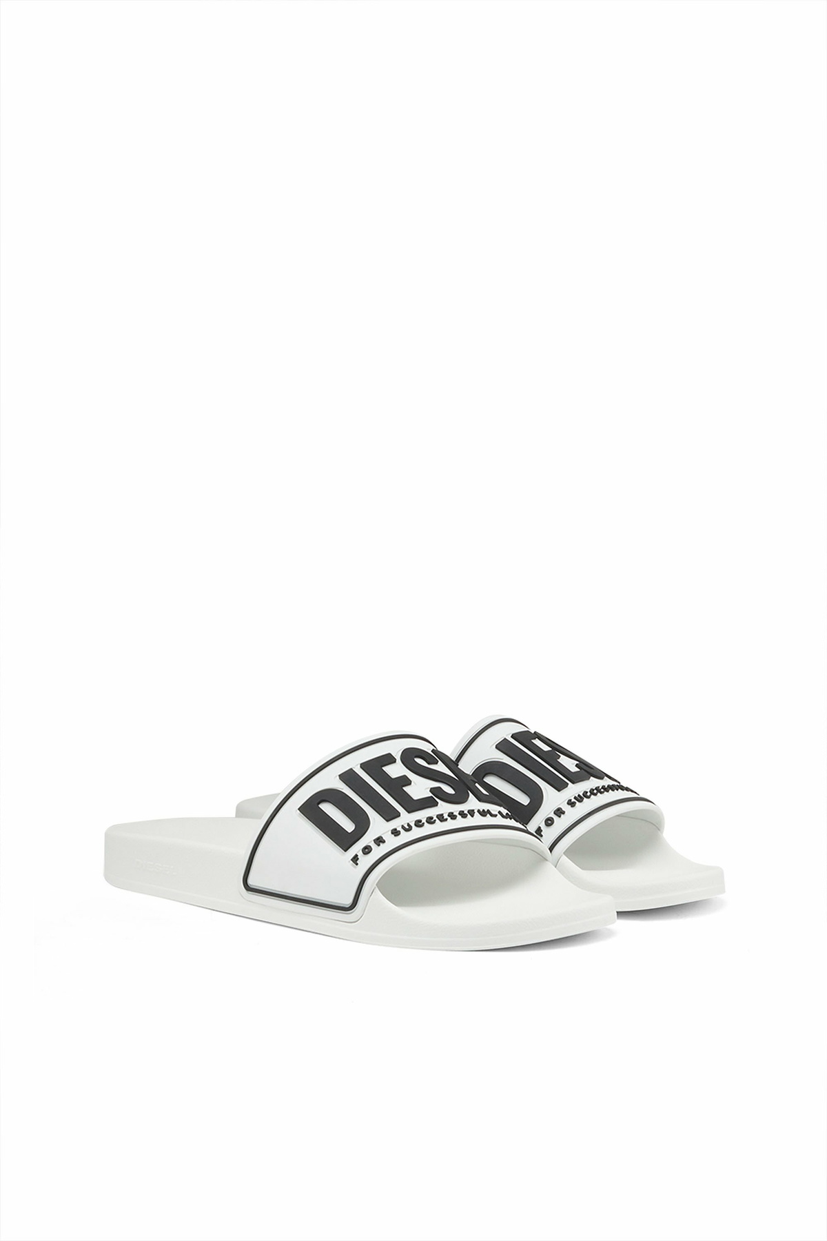Diesel Sa-Mayemi-Rubber slides with embossed logo - Slides Womens in ...