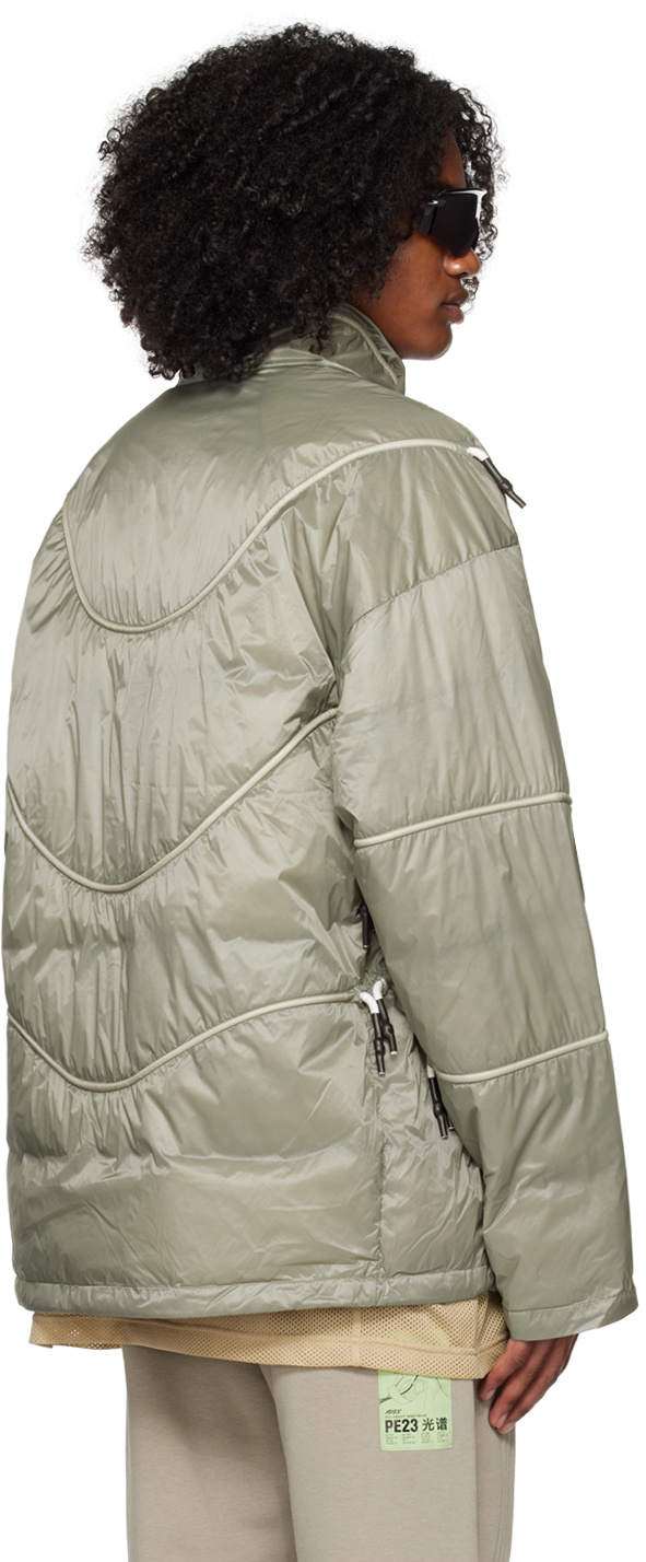 A. A. Spectrum Khaki Plume Puffer Down Jacket A. A. Spectrum