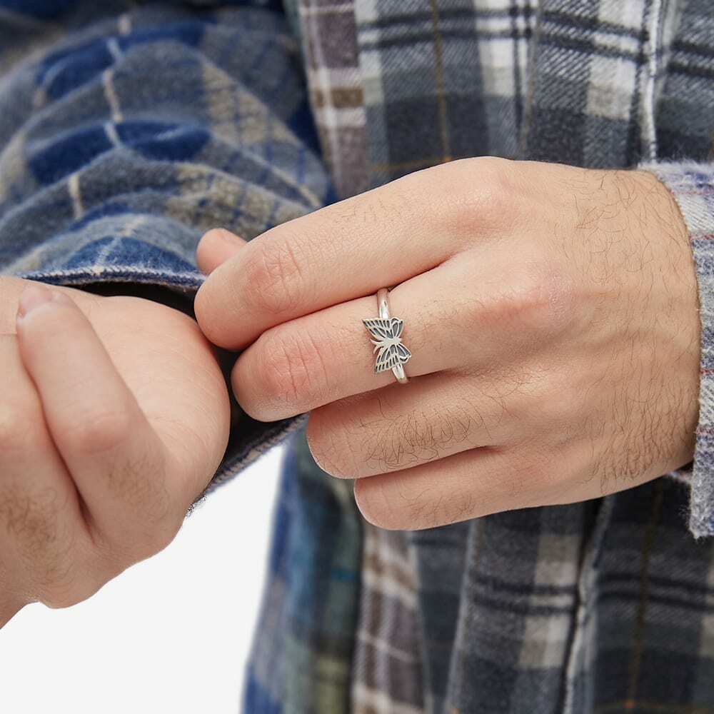 Needles Men's Papillon Ring in 925 Silver Needles