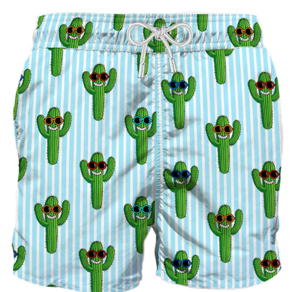 MC2 Saint Barth Cactus Print Mid-length Swim Shorts MC2 Saint Barth