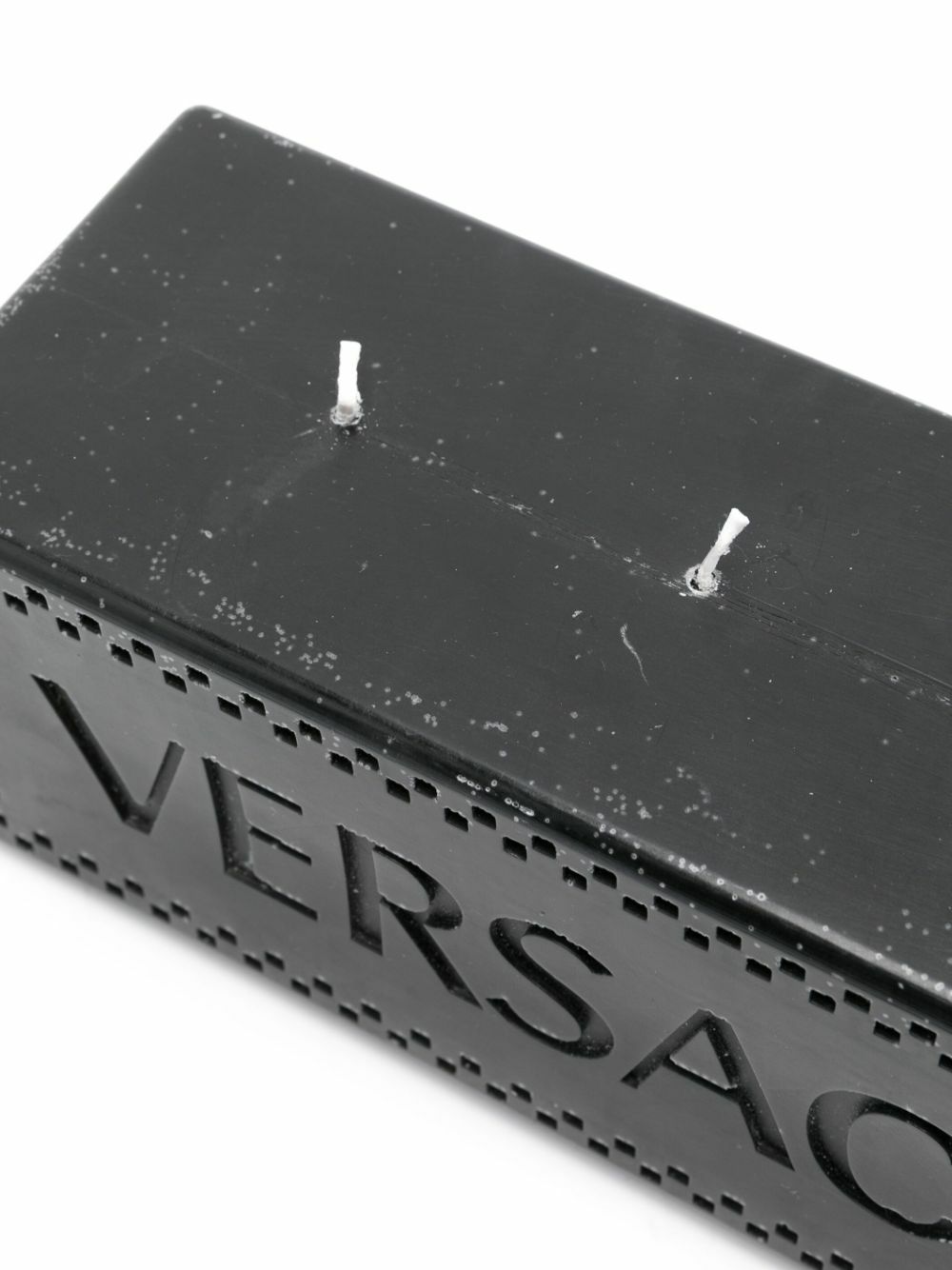 Versace Black Logo Embossed Candle Versace