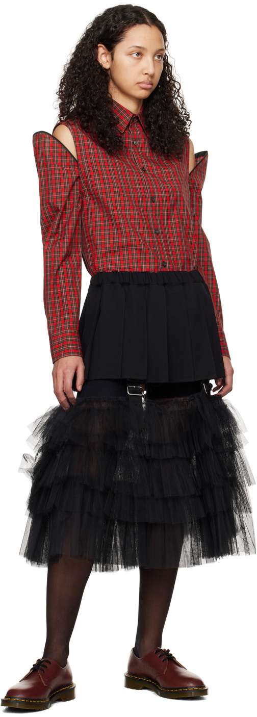 UNDERCOVER Red Detachable Sleeves Shirt Undercover