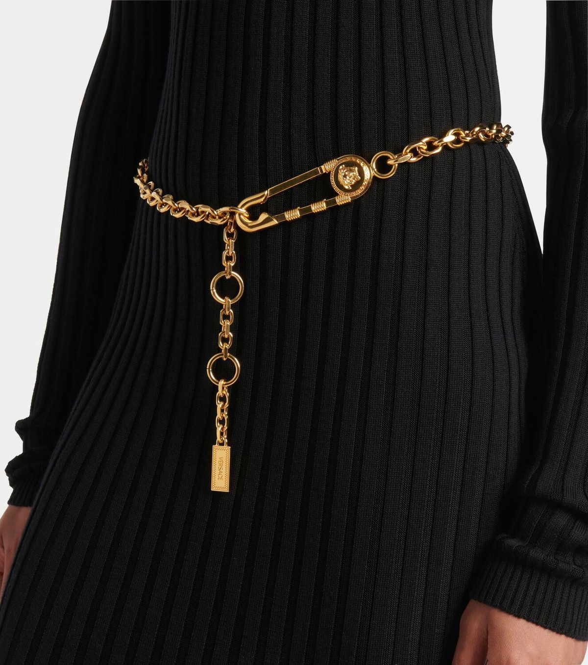 Versace Medusa Safety Pin chain belt Versace