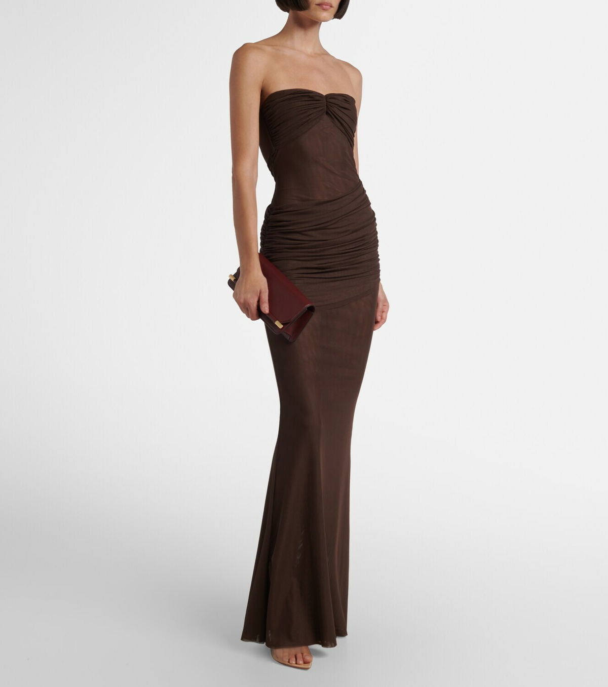 Bananhot Erica ruched strapless maxi dress Bananhot