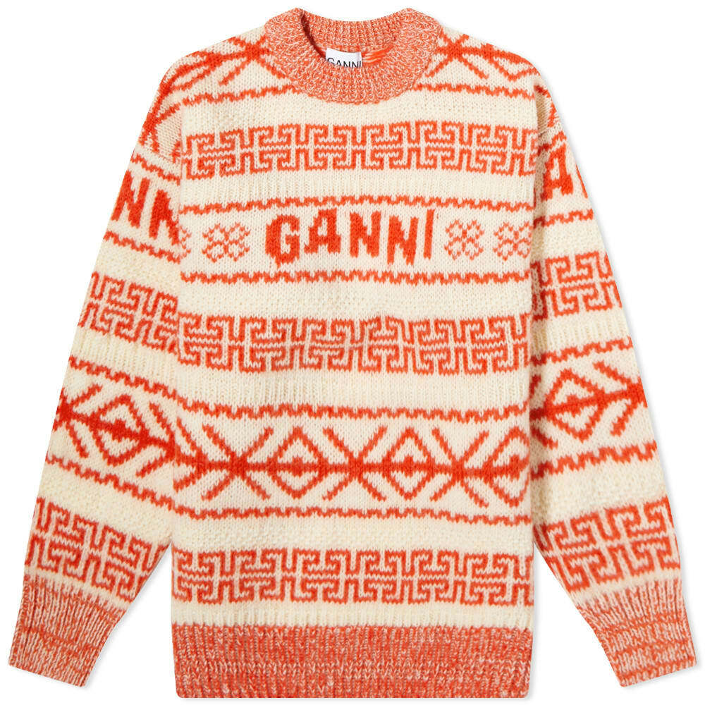 GANNI Pullover Logo Knit GANNI
