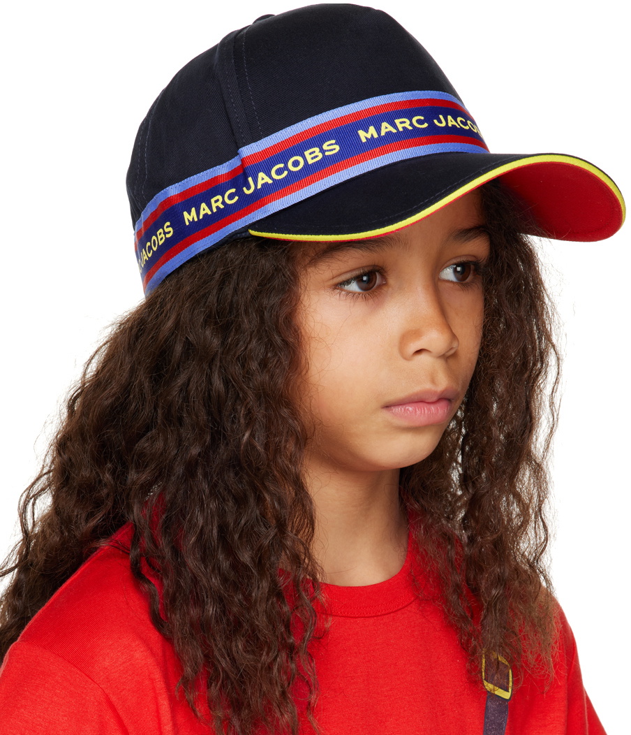 Marc Jacobs Kids Navy Logo Cap Marc Jacobs