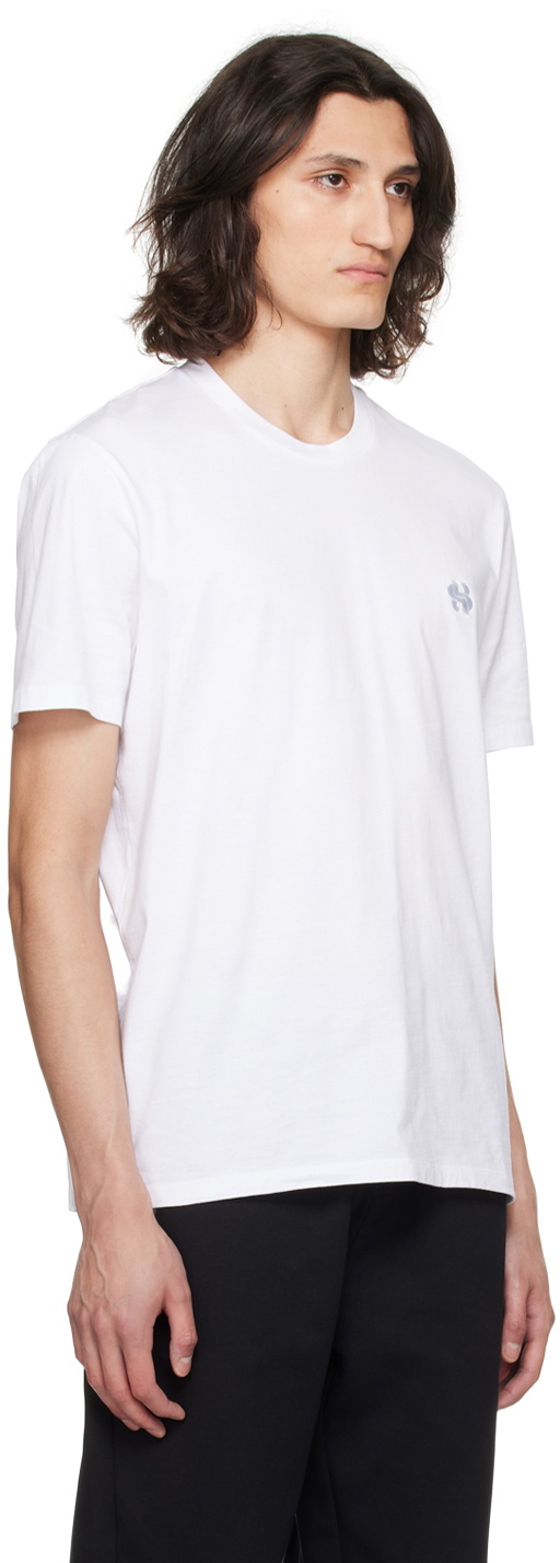 BOSS White Double Monogram T-Shirt BOSS