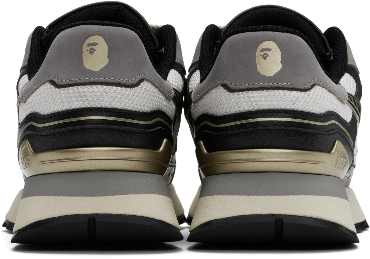 BAPE White & Black CROSS STA Sneakers A Bathing Ape