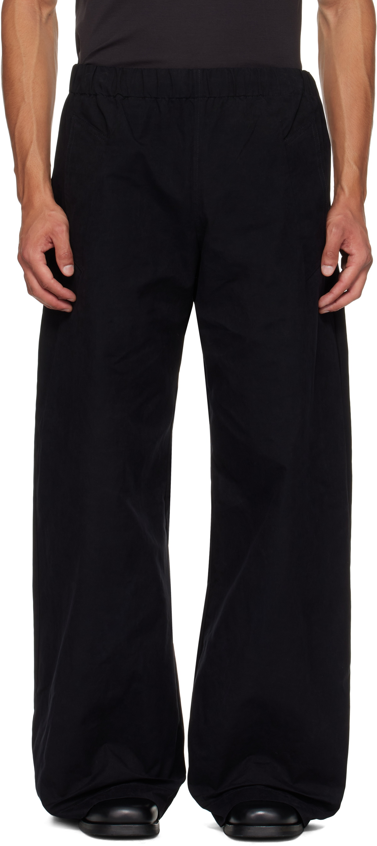EGONlab Black Drawstring Track Pants EGONlab