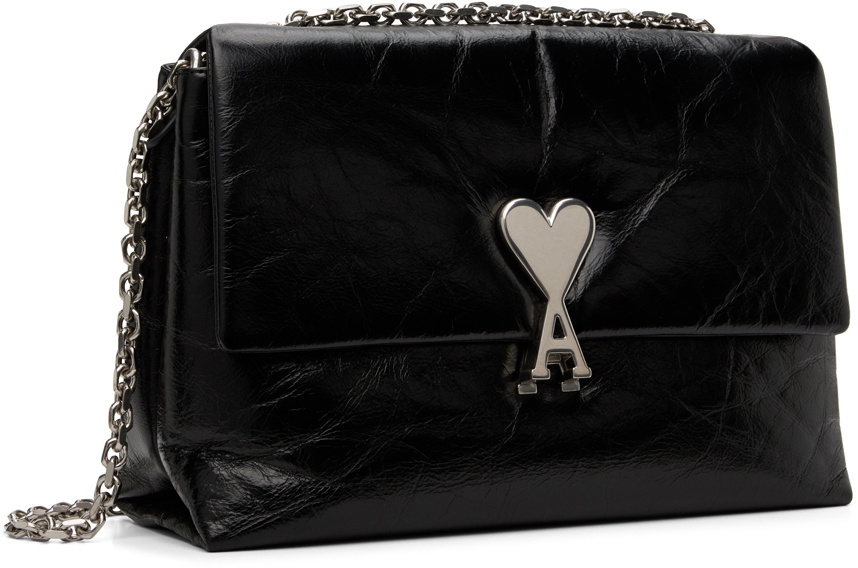 AMI Alexandre Mattiussi Black Voulez-Vous Bag AMI Alexandre Mattiussi
