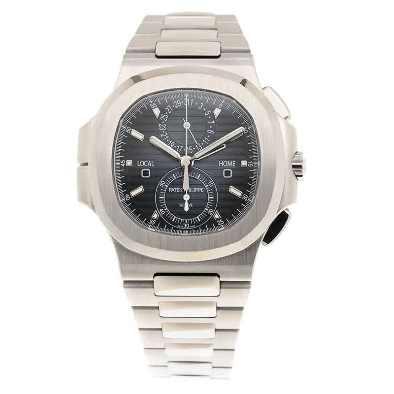 Patek Philippe Nautilus Steel Chronograph Automatic Blue Dial Mens ...