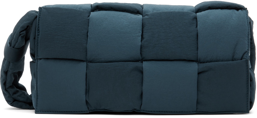 Bottega Veneta Navy Medium Padded Tech Cassette Bag Bottega Veneta