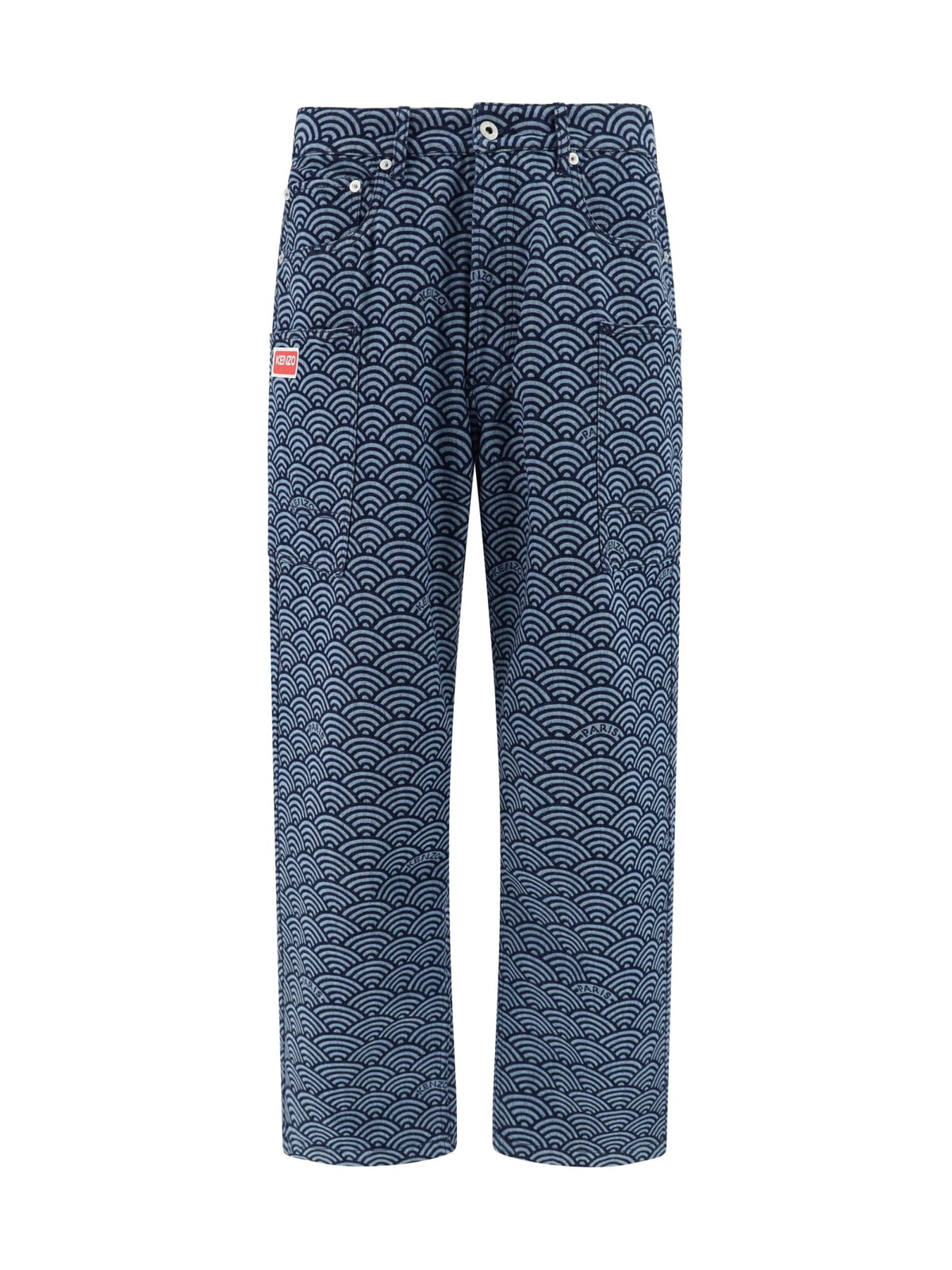 Kenzo Printed Denim Cargo Jeans Kenzo