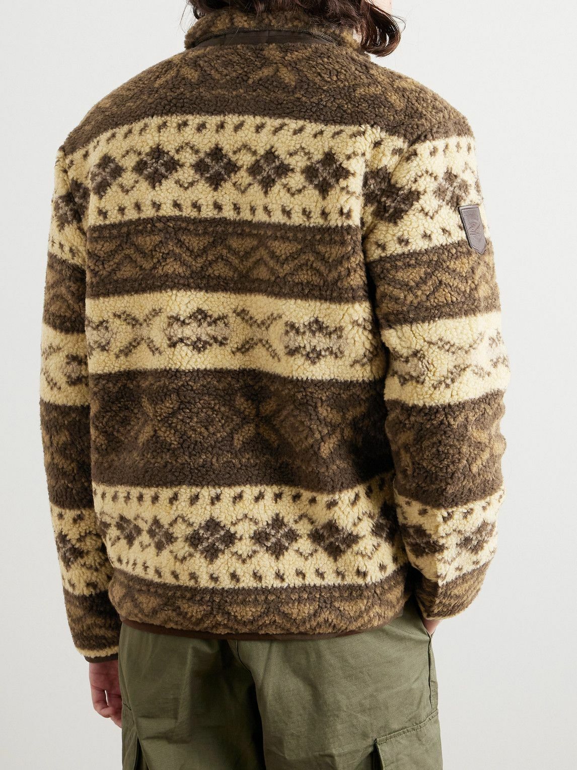 Polo Ralph Lauren - Shell-Trimmed Fleece-Jacquard Jacket - Brown Polo ...