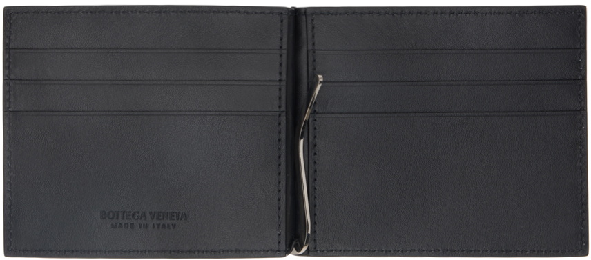 Bottega Veneta Black Bill Clip Wallet Bottega Veneta