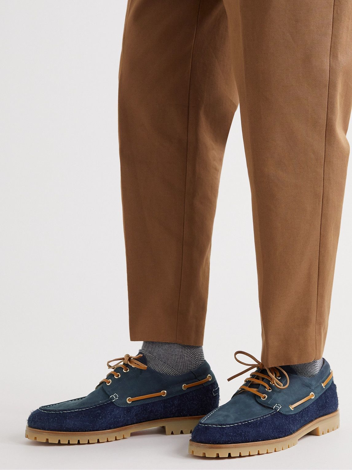 Paul Smith - Jago Nubuck and Suede Boat Shoes - Blue Paul Smith