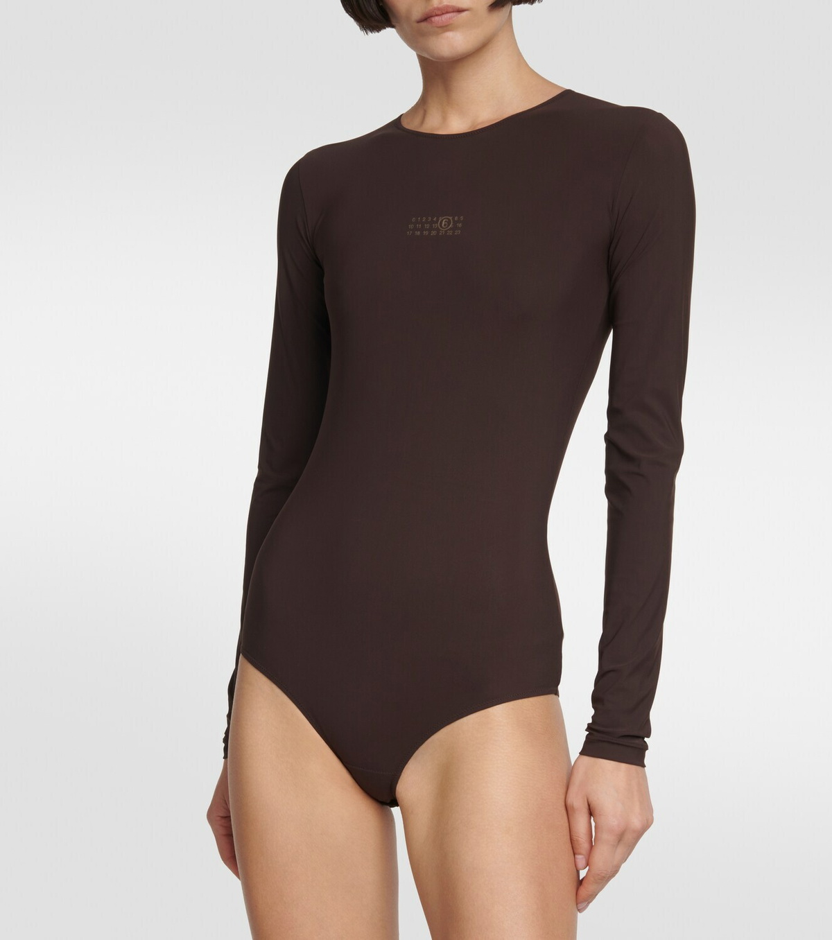 MM6 Maison Margiela Logo jersey bodysuit MM6 Maison Margiela