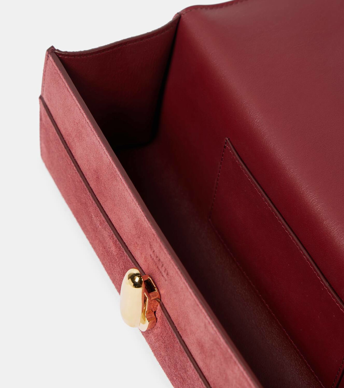 Savette Slim Symmetry Small suede clutch Savette