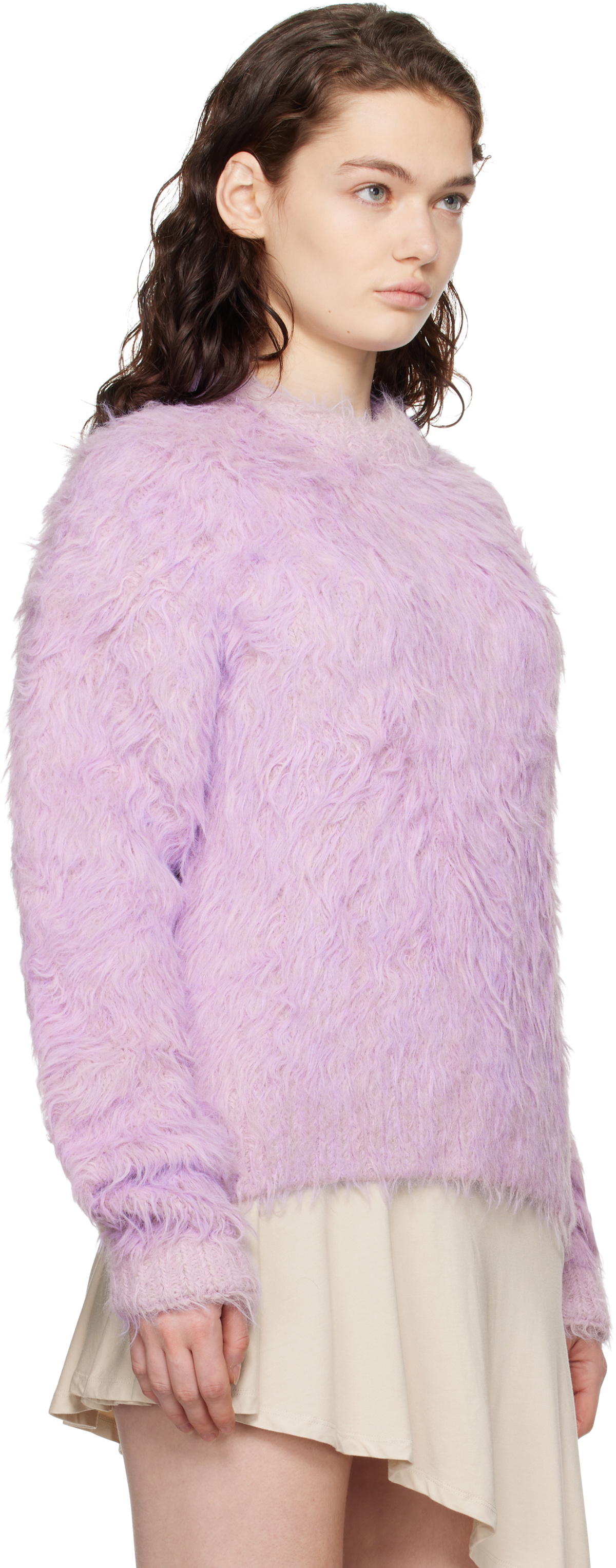 Acne Studios Purple Textured Sweater Acne Studios