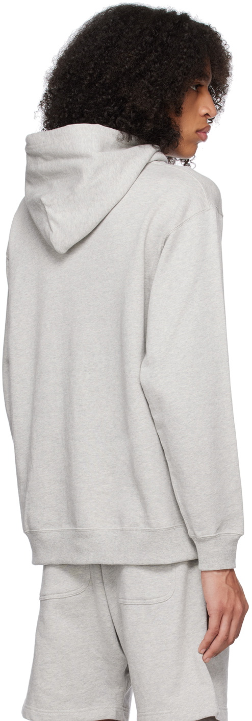 BEAMS PLUS Gray Drawstring Hoodie Beams Plus