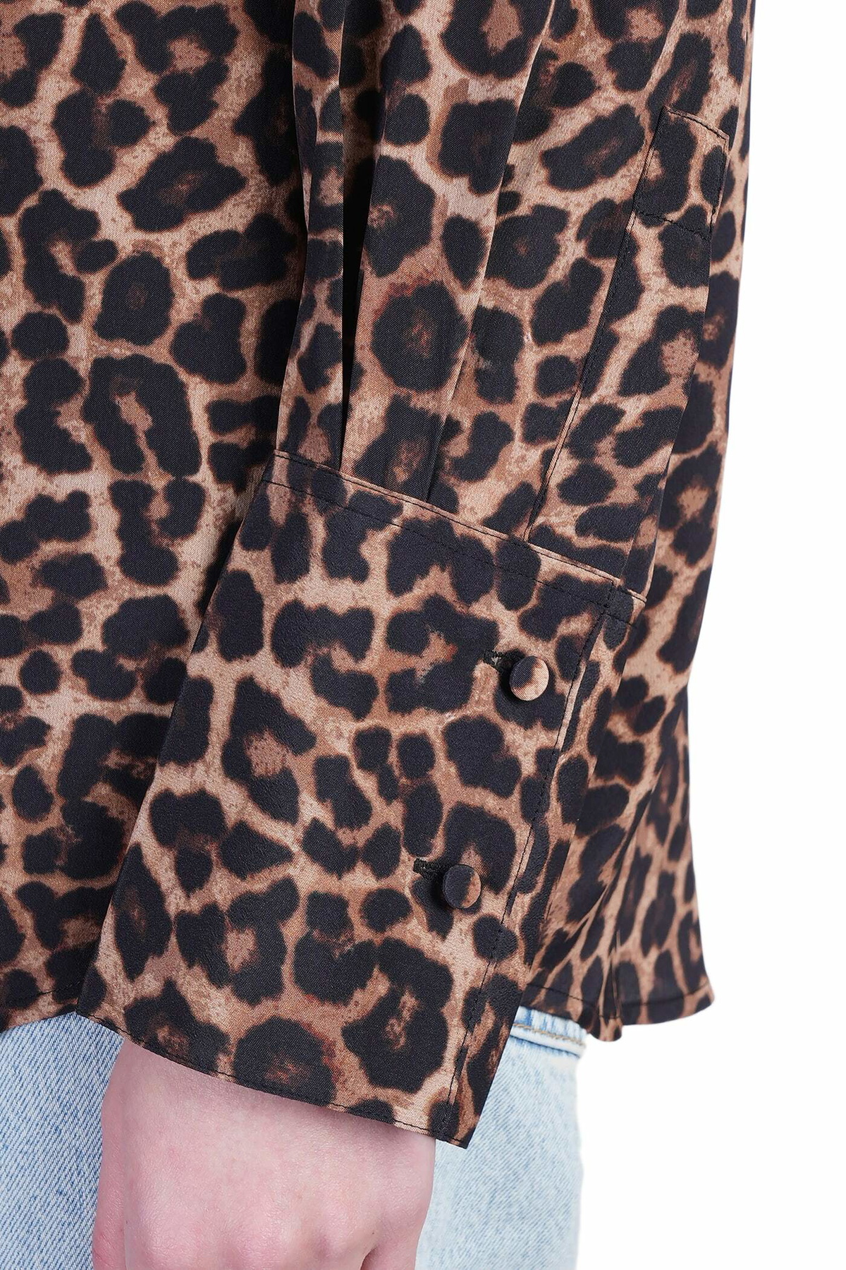 Anine Bing Bridget Shirt In Animalier Viscose ANINE BING