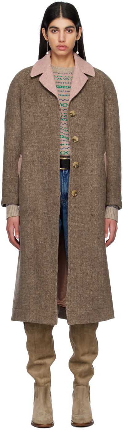 Caro Editions Brown Maggie Coat Caro Editions