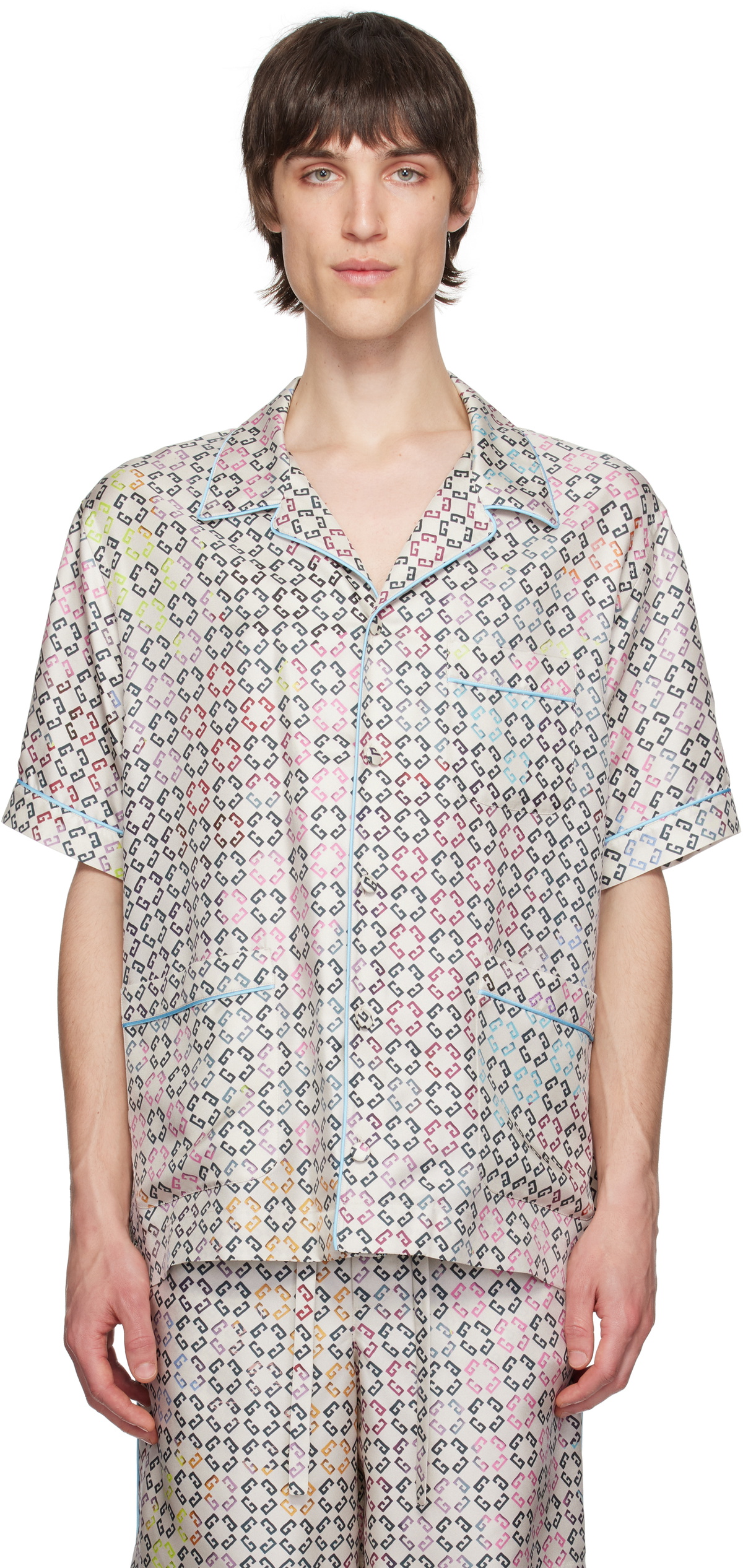 Givenchy Multicolor Monogram 72 Short Sleeve Pyjama Shirt Givenchy